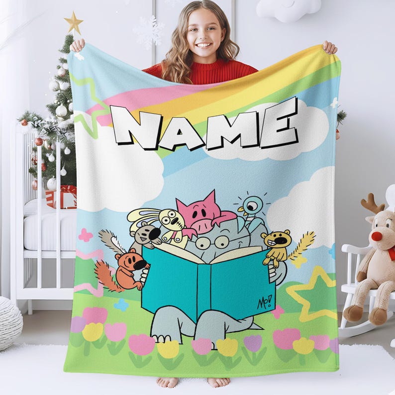 Personalized Elephant and Piggie All Characters Blanket, Gerald the ...
