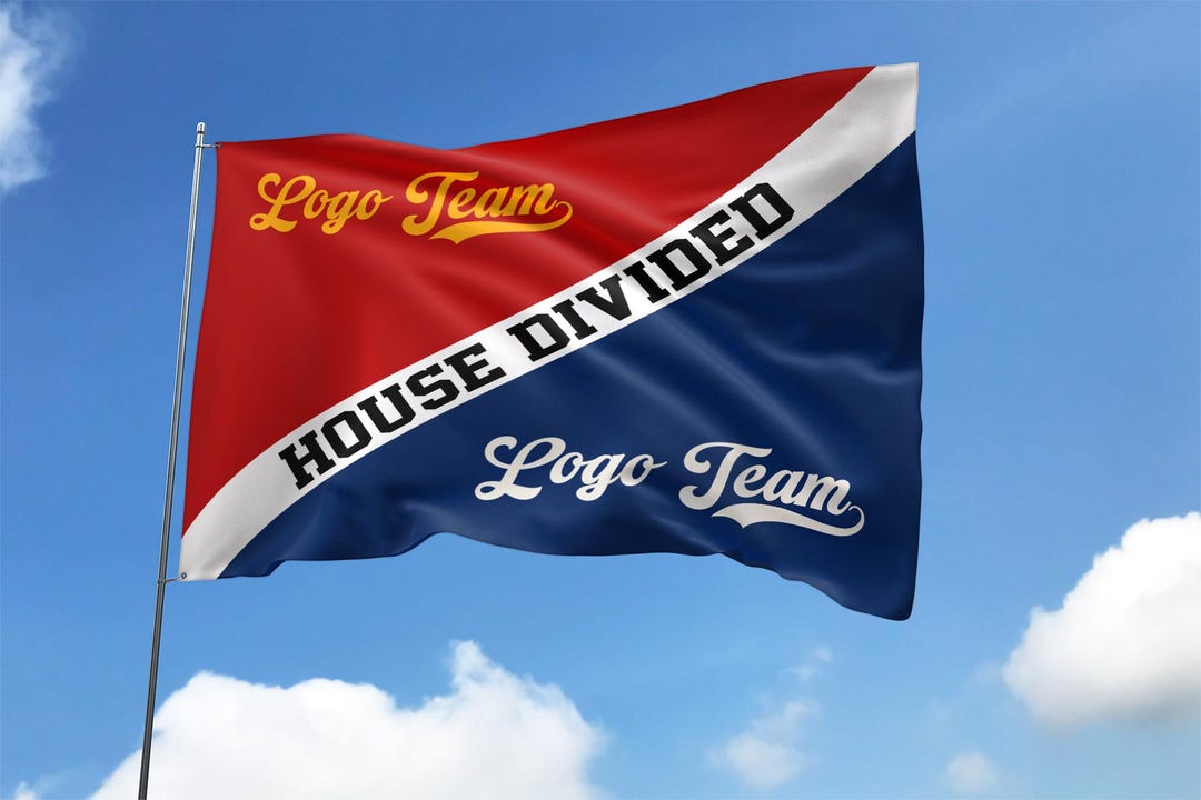 Custom House Divided House Flag/custom Flag/house Divided Flag/flag ...