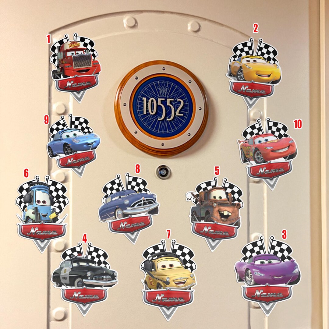 Personalized Disney Cars Cruise Magnet, Lightning Mcqueen Cruise Magnet ...