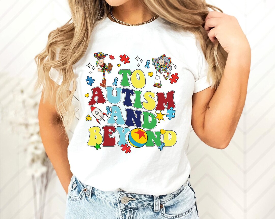 Buzz Lightyear and Woody to Autism and Beyond T-shirt, Disney Toy Story ...