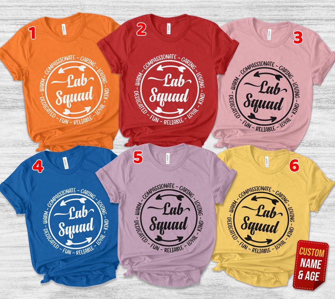 Lab Squad Shirt, Lab Team Shirt, Lab Technician Gift, Lab Worker Shirt ...