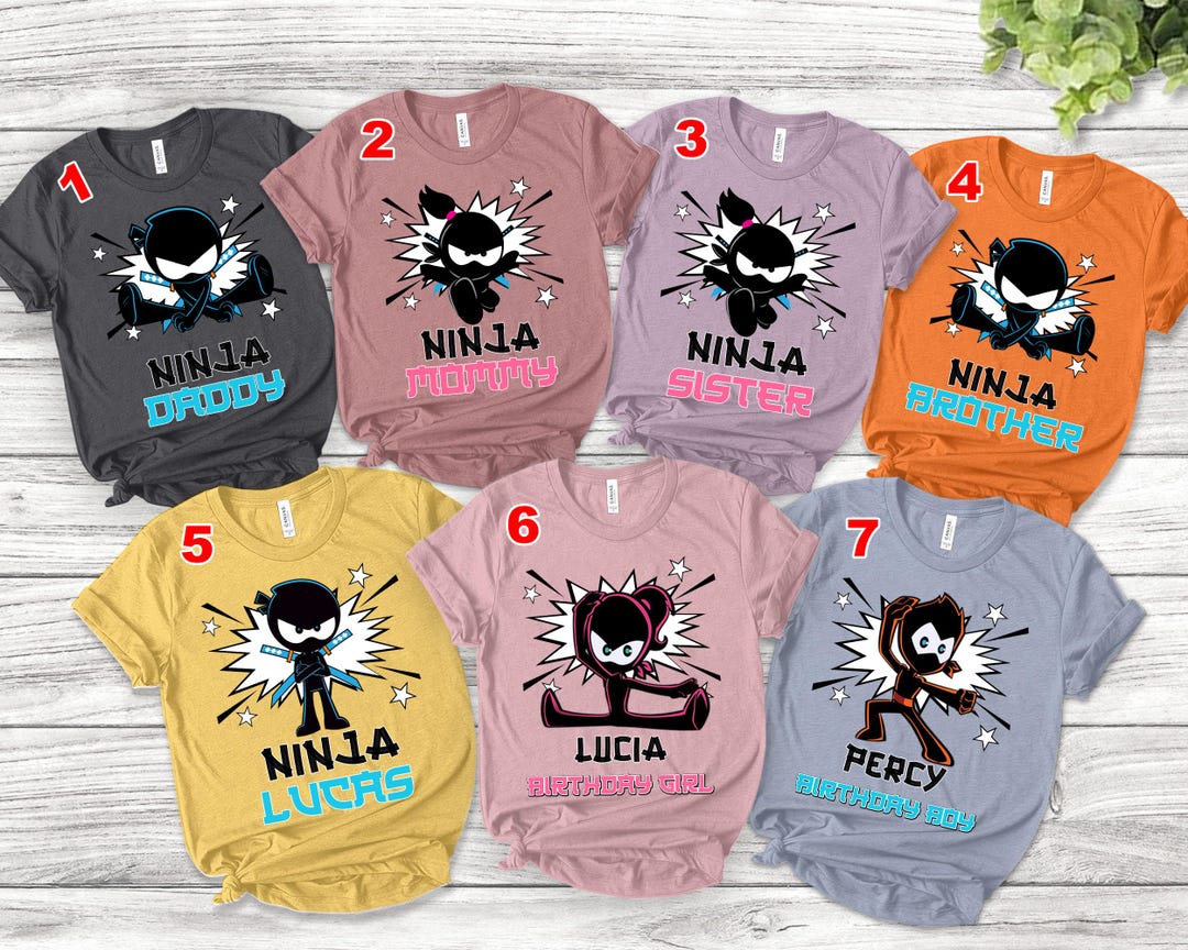 Ninja Kidz Birthday Shirt/ninja Family Birthday Shirts/personalized ...