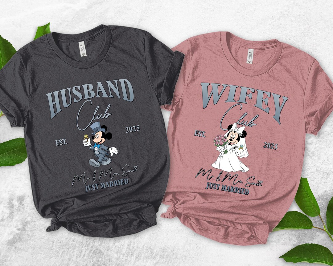 Personalized Disney Husband and Wife Shirts, Wedding Anniversary ...