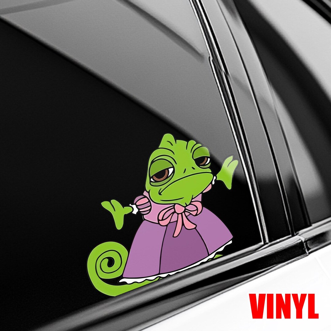 Pascal Rapunzel Peeker Sticker – Rapunzel Peeking Pascal Car & Laptop ...