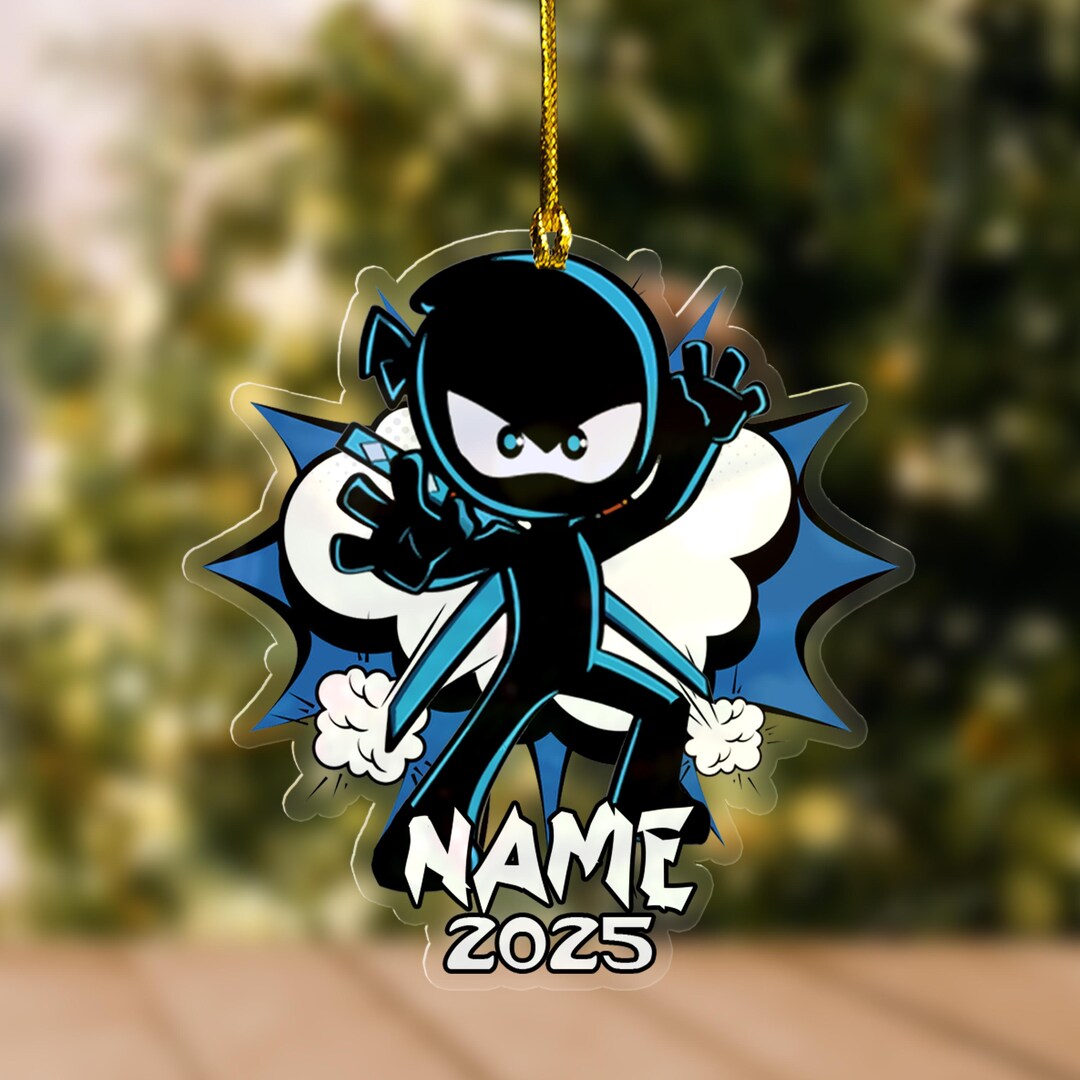 Custom Ninja Kidz Ornament, Ninja Kidz Warrior Ornament, Ninja Warrior ...