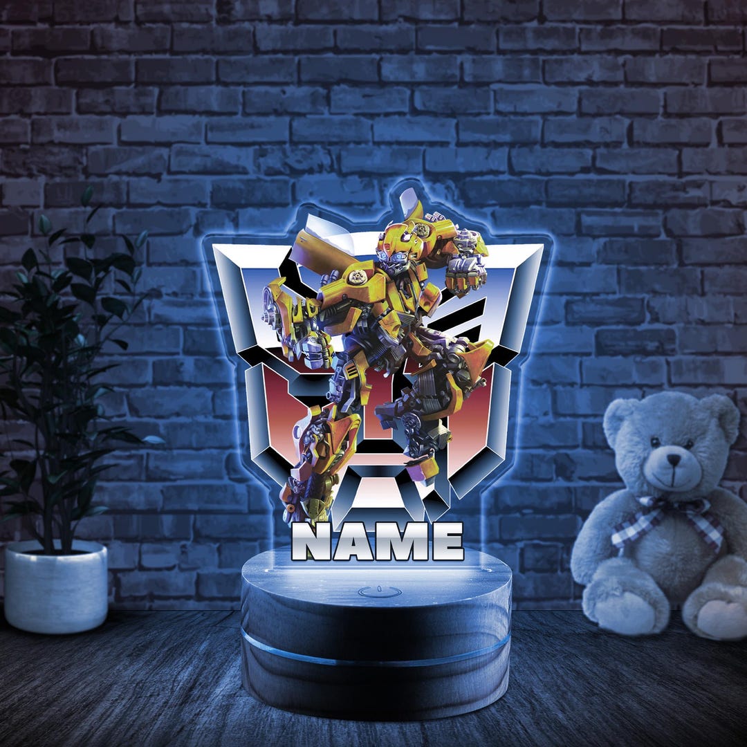 Personalised Optimus Prime Transformer Nightlight, Birthday Gift Room ...