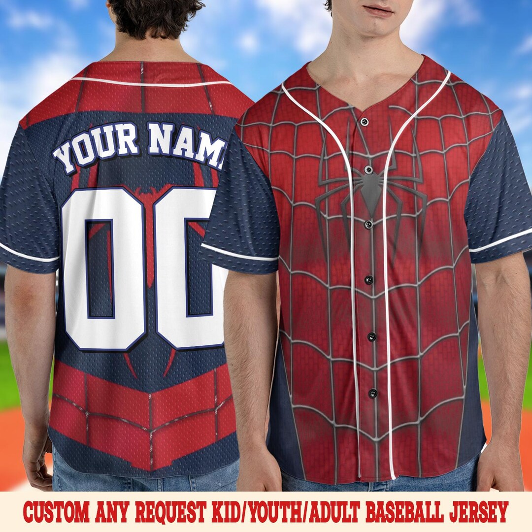 Personalized Disney Spiderman Costume Baseball Jersey/spiderman Cosplay ...