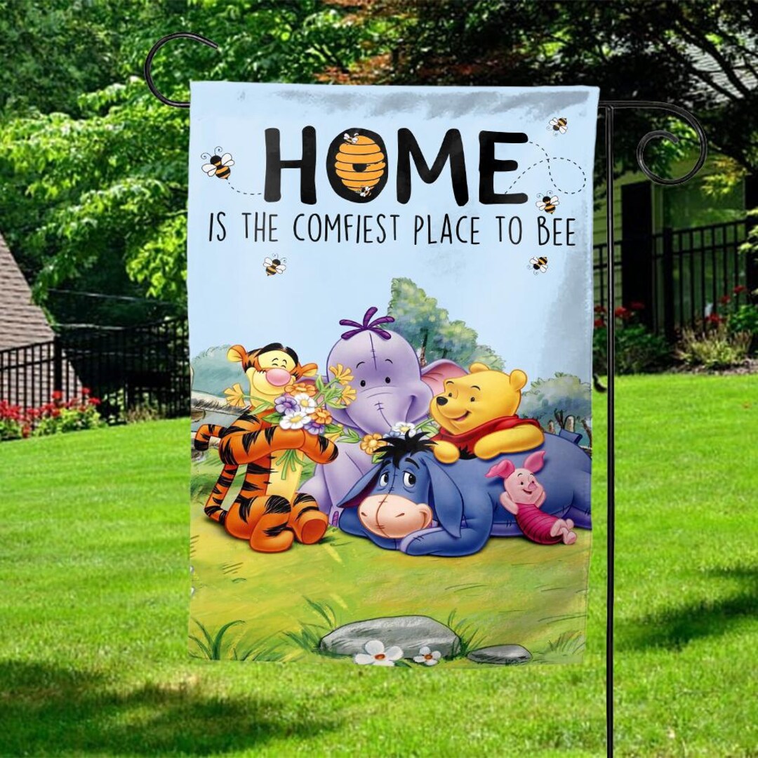 Disney Winnie the Pooh Summer Home and Garden Flag, Flags for the ...