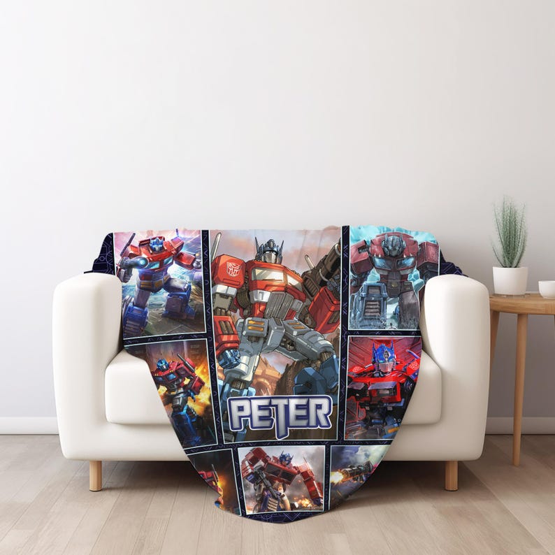 Custom Transformer Blanket/optimus Prime Robot Blankets/boy Bed Room ...