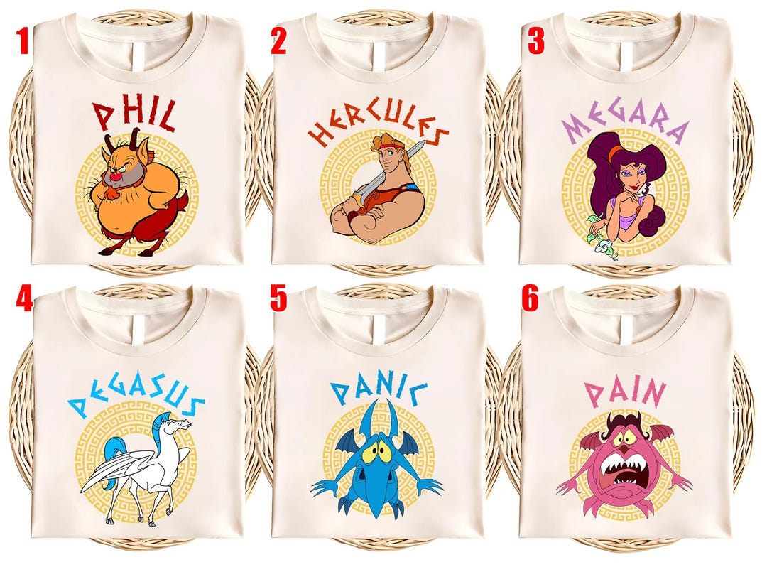 Hercules Character Group Shirt, Disney Family Trip T-shirt, Hercules ...