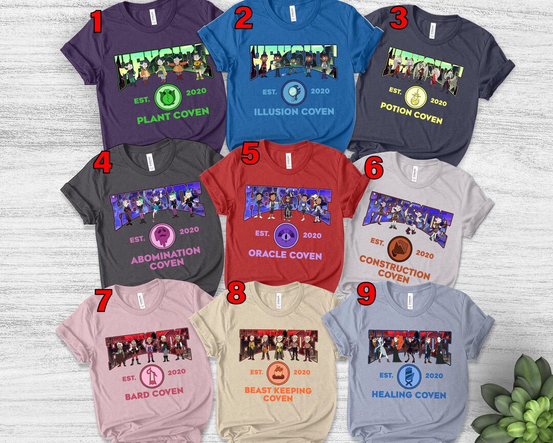 Disney the Owl House Characters Shirt, Hexside School of Magic and ...