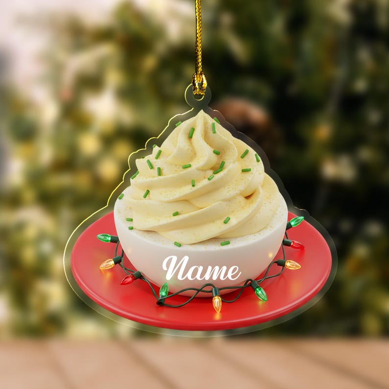 Deviled Egg Ornament, White Elephant or Ornament Exchange for Foodies ...