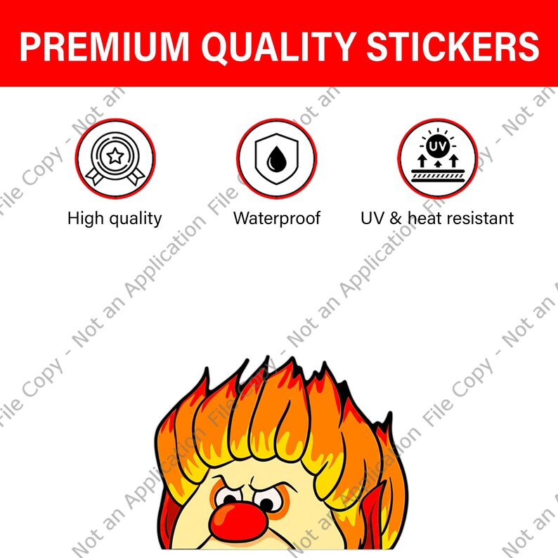 Heat Miser and Snow Miser Peeker Sticker – Classic Christmas Vinyl ...