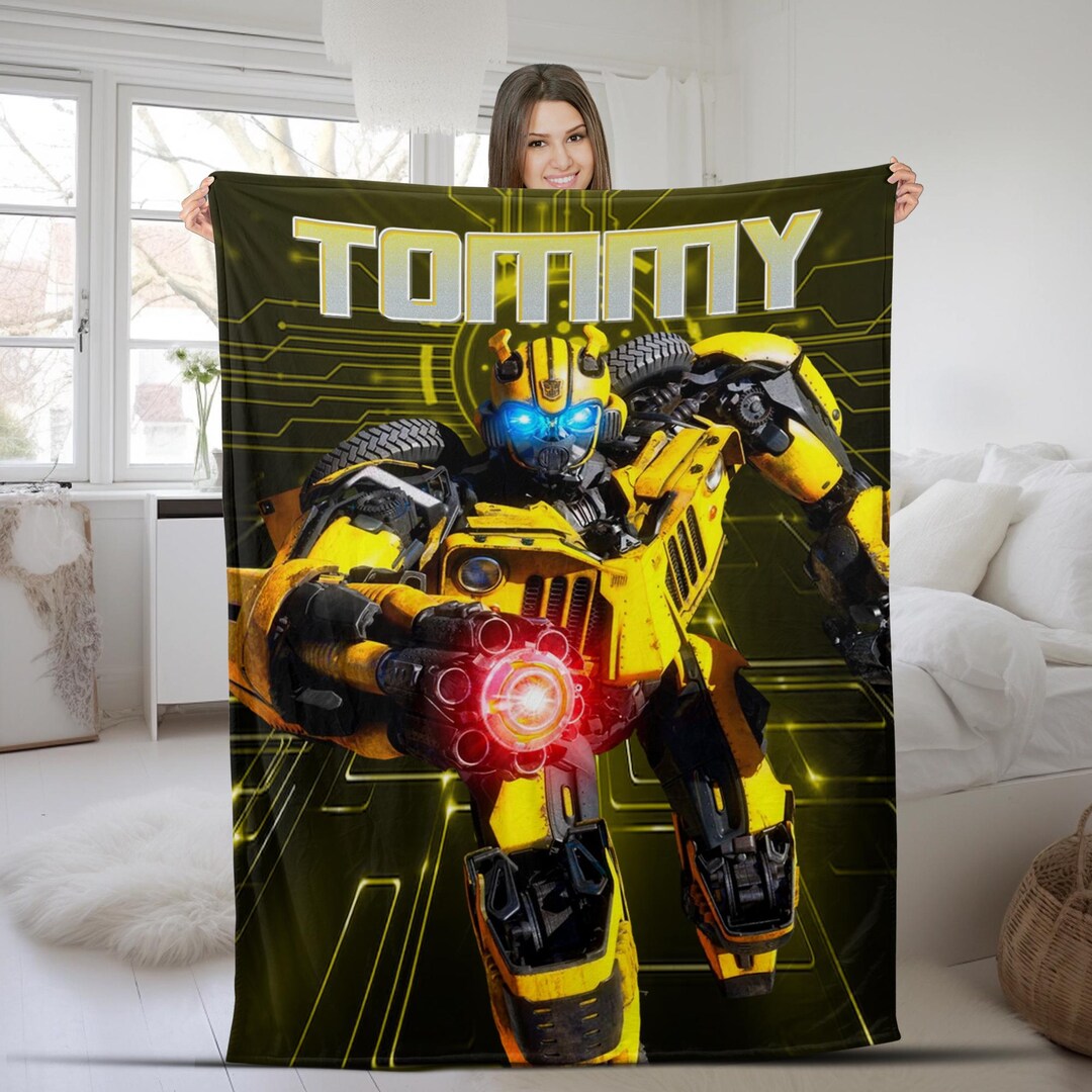 Custom Transformer Blanket/personalized Bumblebee Blankets/boy Bed Room ...