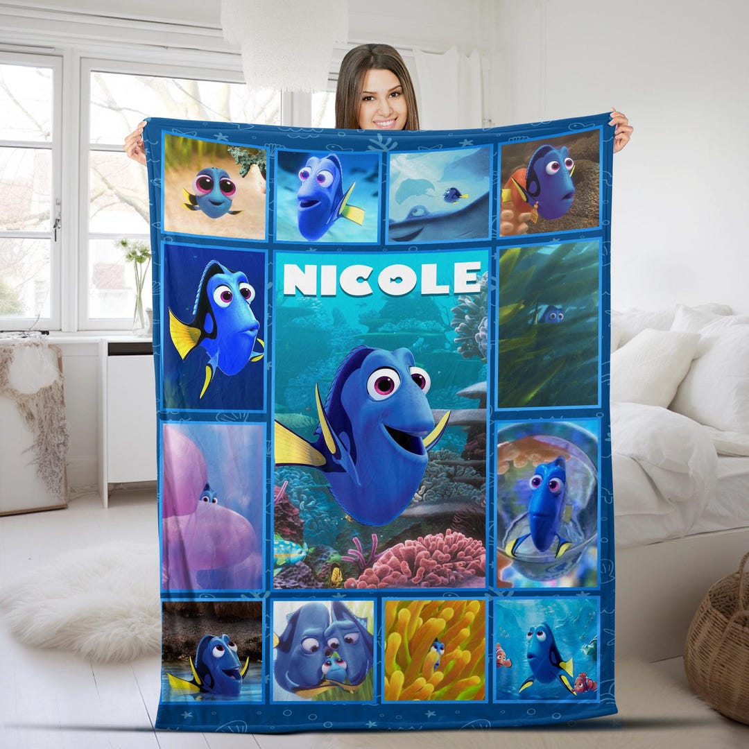 Personalized Disney Finding Dory Blanket/finding Nemo Finding Dory ...