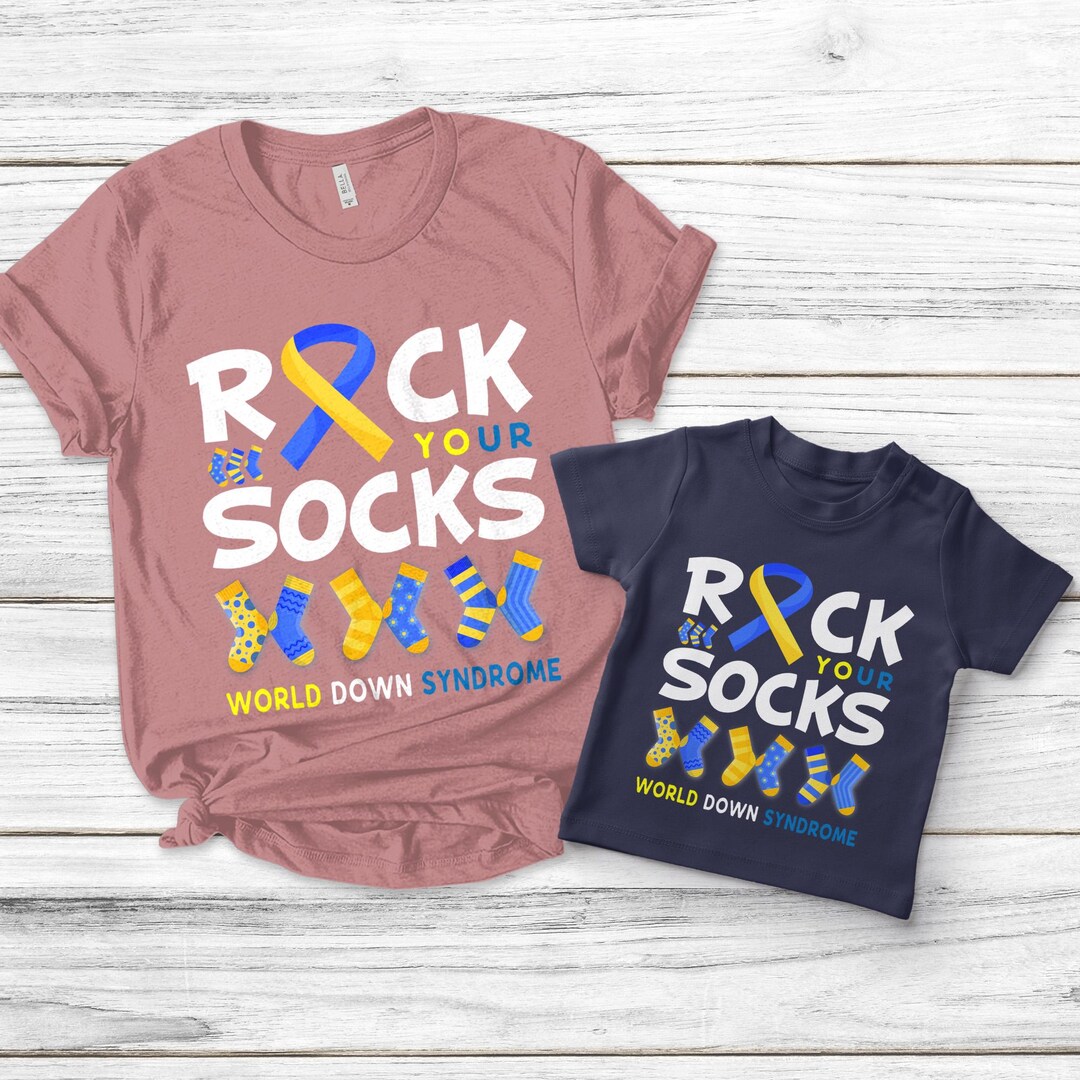 Down Syndrome Kids Rock Your Socks T Shirt, Down Syndrome Awareness ...