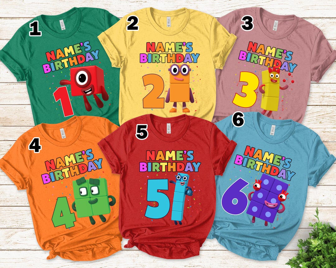 Numberblocks Shirt, Numberblocks Family Shirt, Numberblocks Birthday ...