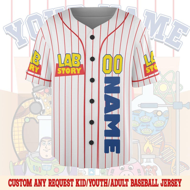 Lab Week 2026 Toy Story Jersey, Funny Lab Tech Baseball Jersey, Medical ...