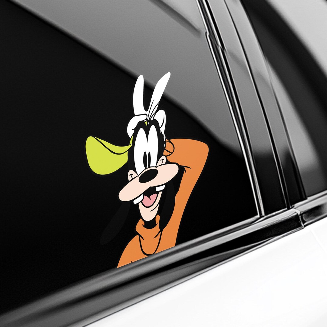 Disney Mickey Mouse Peeking Car Window Decal - Bumper Waterproof Vinyl ...