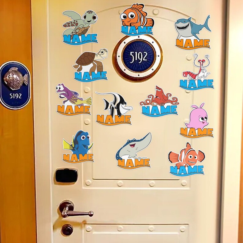 All Characters Finding Nemo Dory Magnet,marlin Squirt Bruce Crush ...