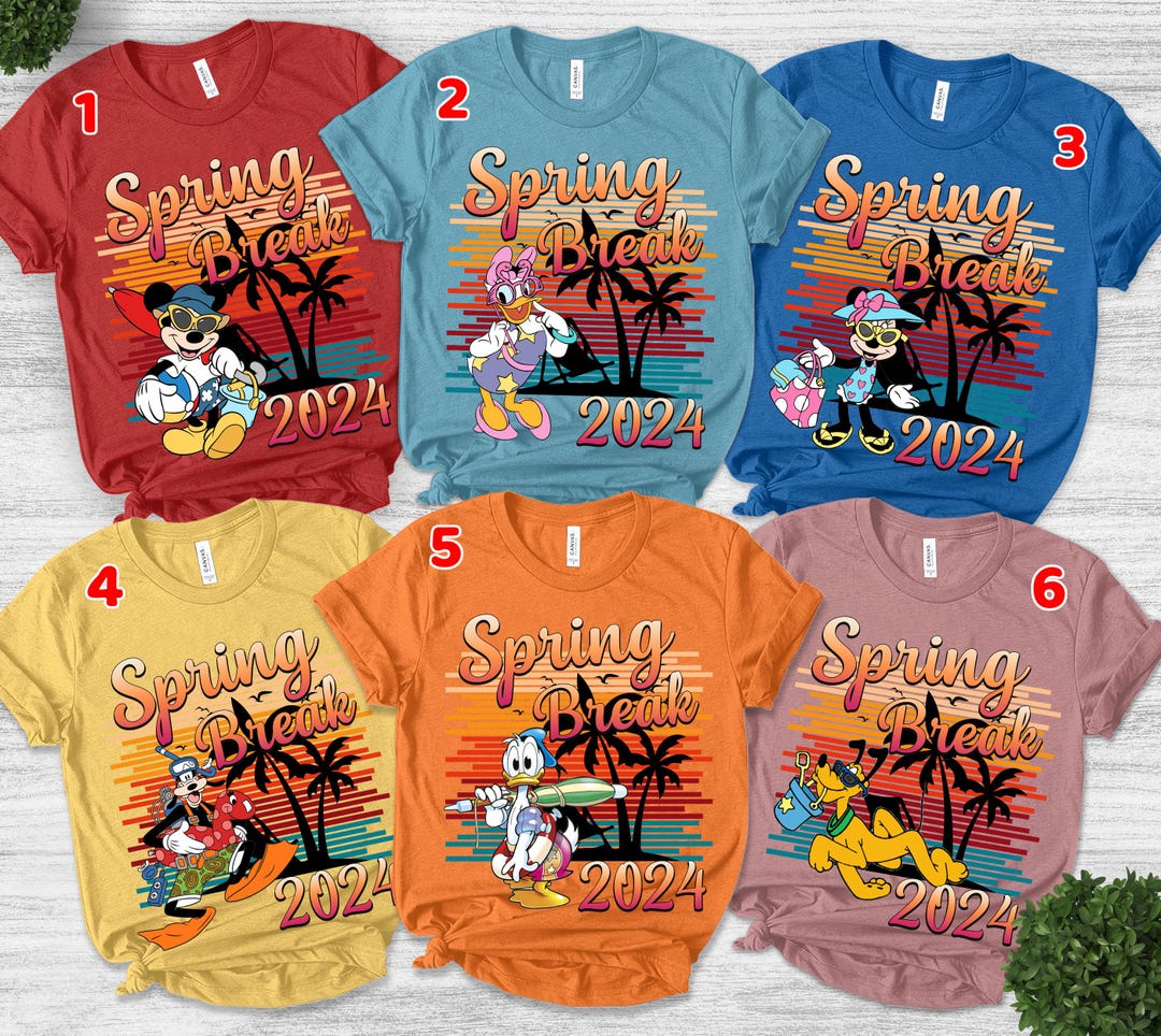 Mickey and Friends Disney Spring Break 2024 Retro 90s Shirt, Disney ...