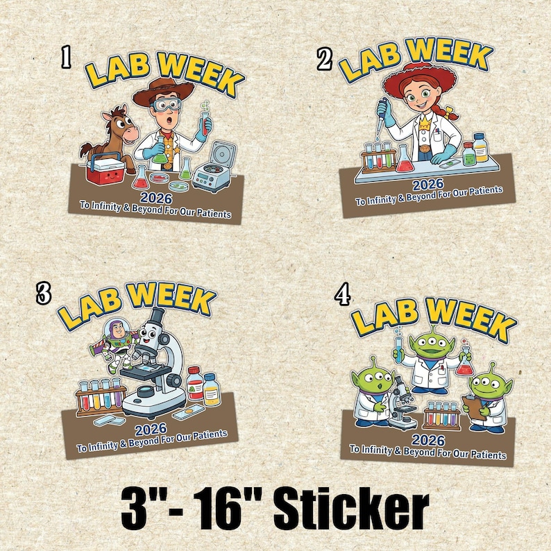 Lab Story Sticker, Lab Week 2026 Funny Vinyl, Toy Story Science Decal ...