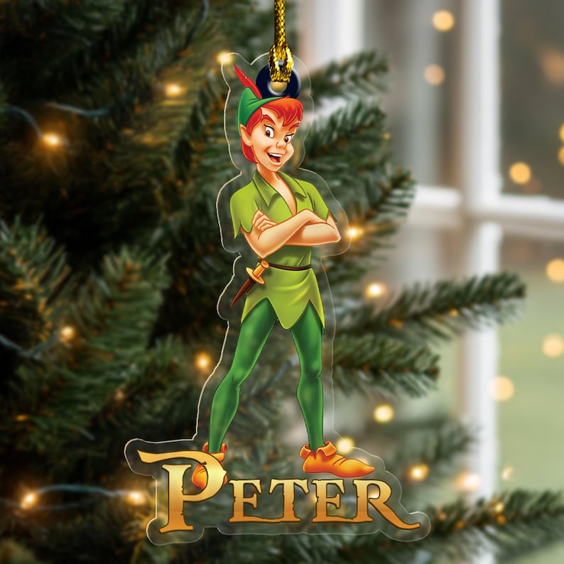 Personalized Peter Pan Christmas Ornament/tinker Bell Customized 2025 ...