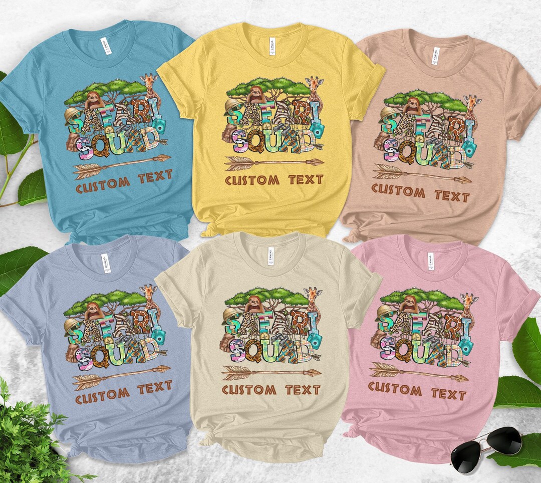 Custom Safari Squad Shirt, Safari Trip Shirt, Safari Birthday Trip Tee ...