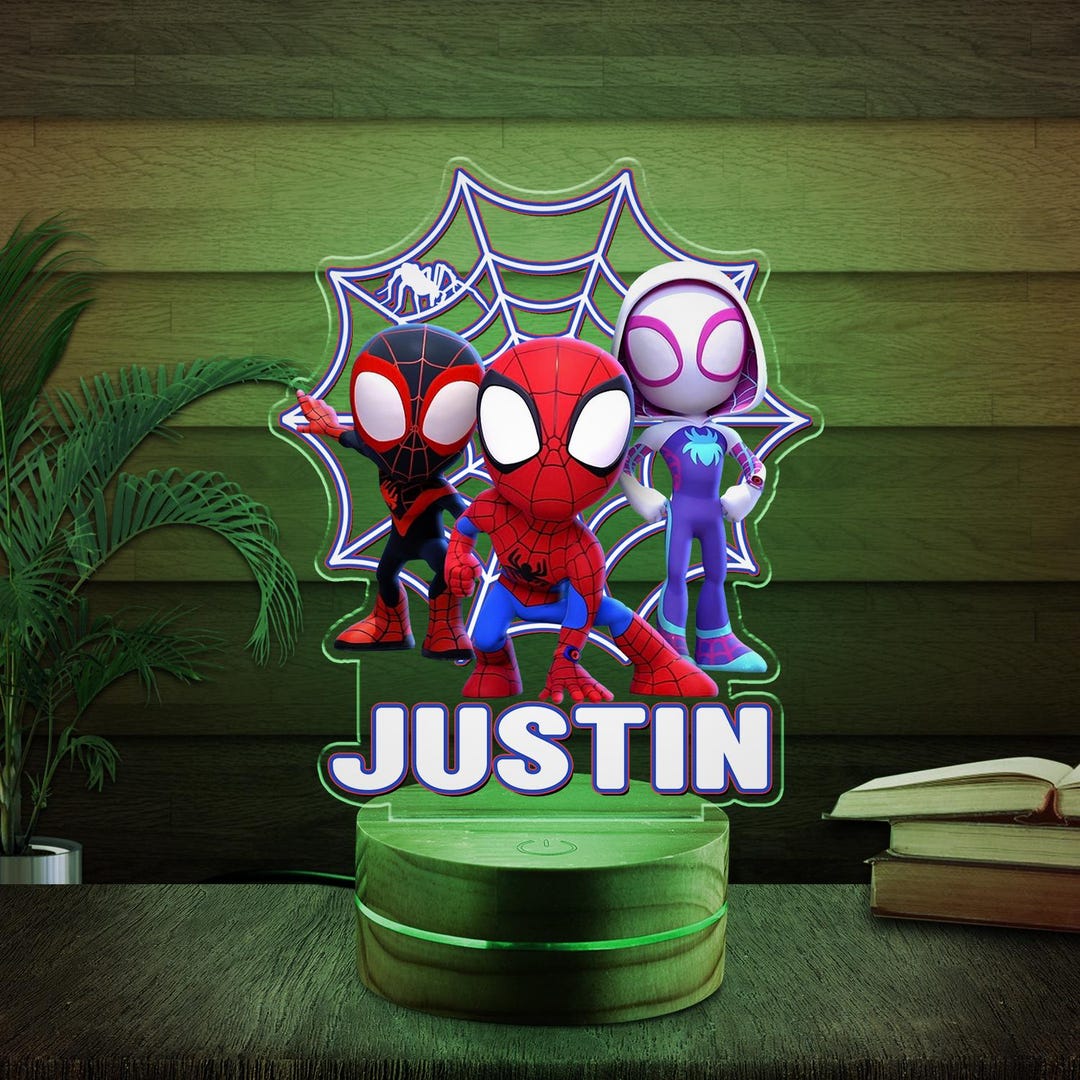 Spidey and His Amazing Friends Birthday Night Light/spidey Night Light ...