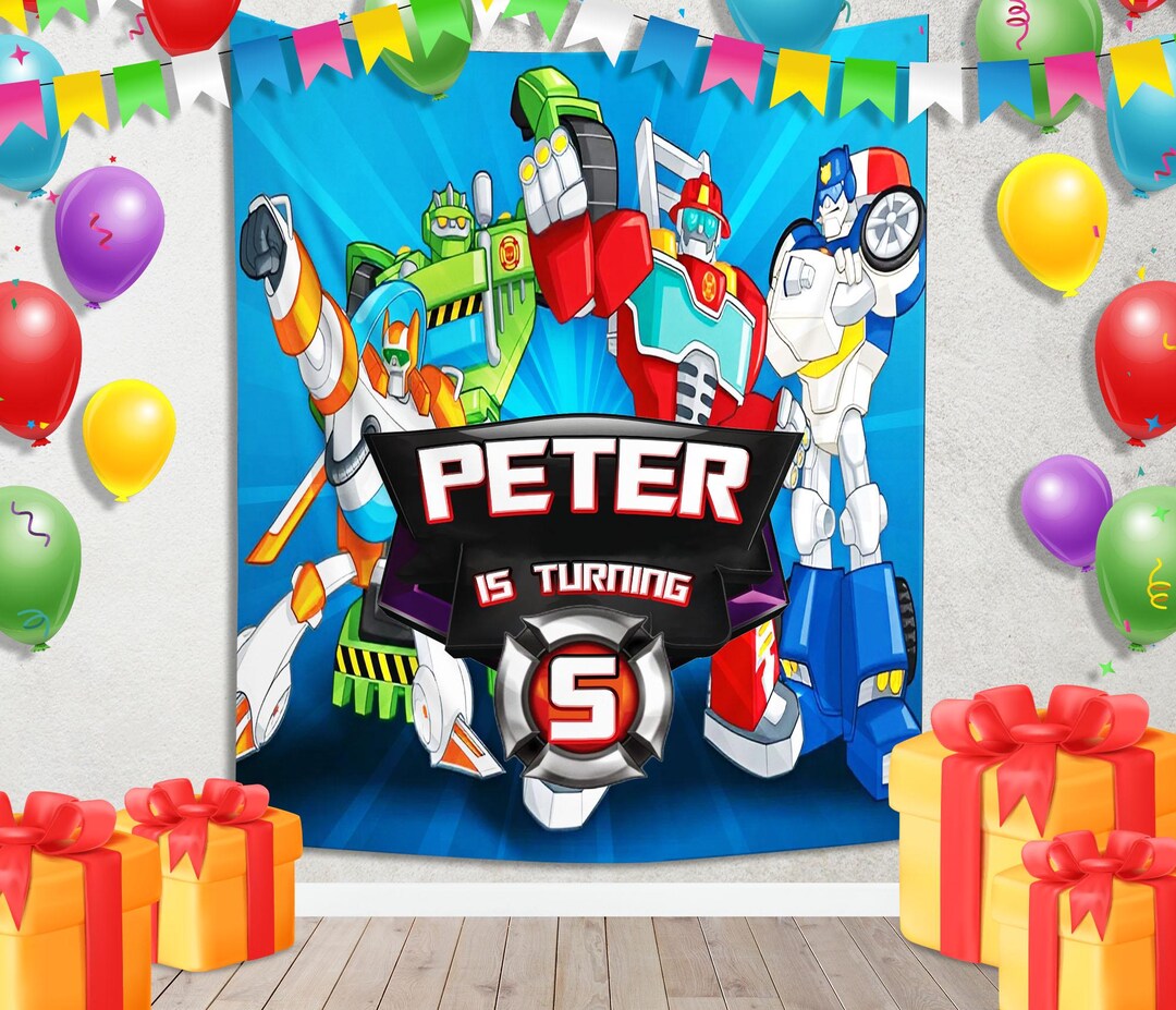 Transformers Birthday Party Backdrop/transformers Birthday Banner ...