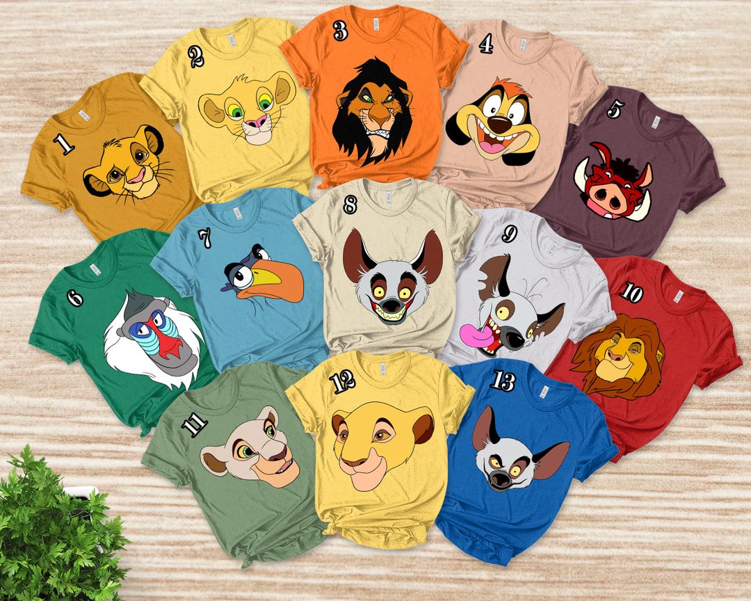 Lion King Costume Shirt, Simba Nala Costume Shirt, Pumbaa Timon Shirt ...