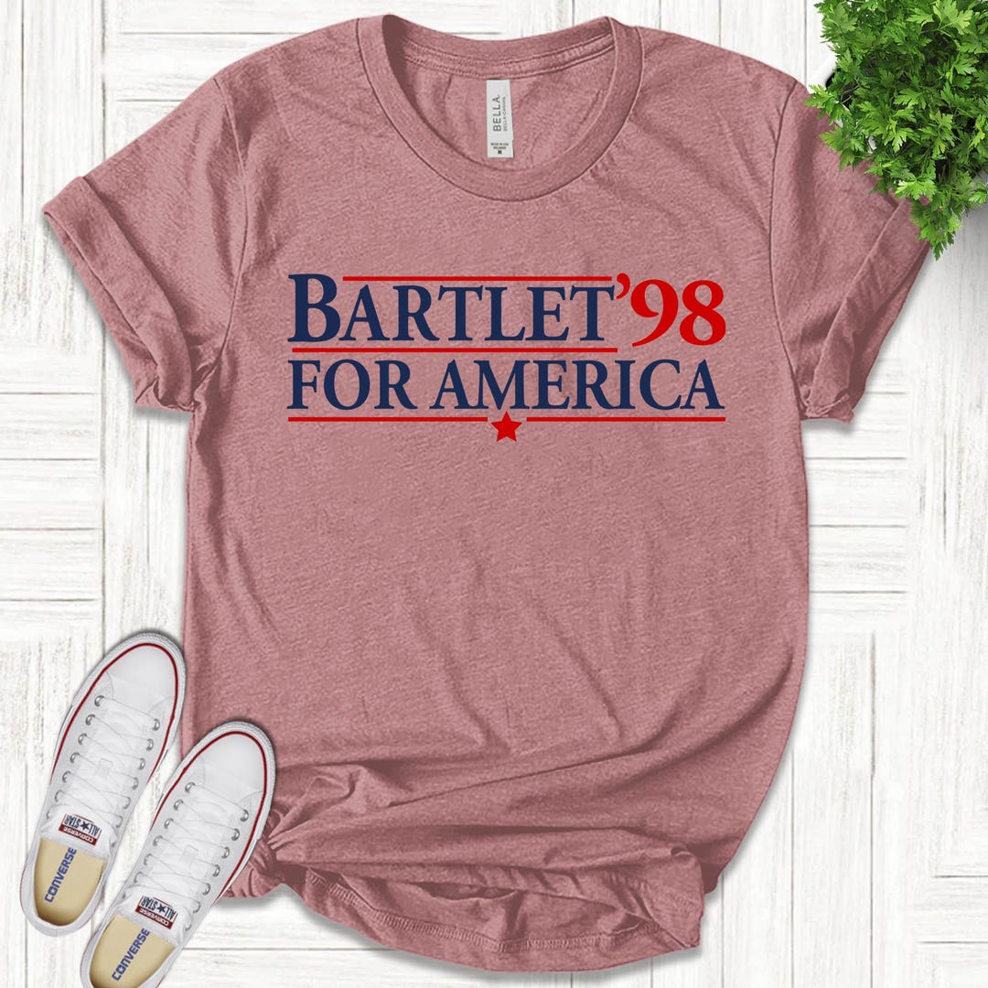 West Wing Bartlet for America Shirt, West Wing Bartlet for America 1998 ...