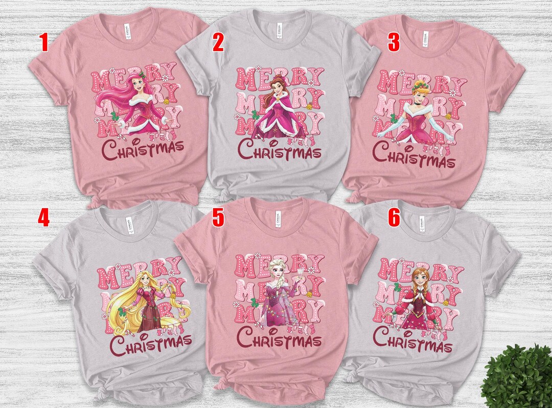 Disney Princess Christmas Shirt, Besties Christmas Matching Shirt ...