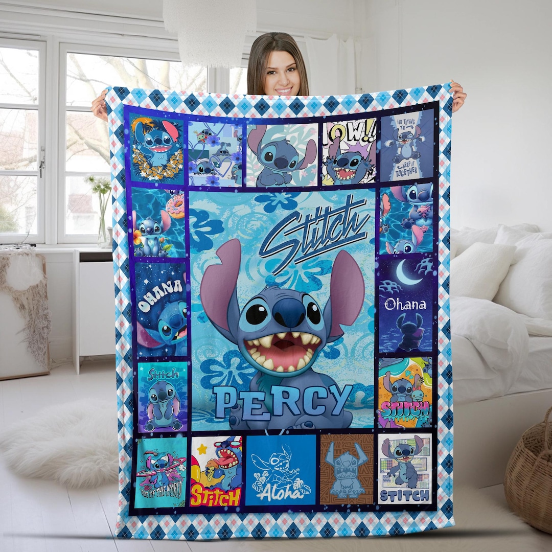 Personalized Stitch Blanket Lilo Stitch Blanket Stitch Birthday Gifts ...