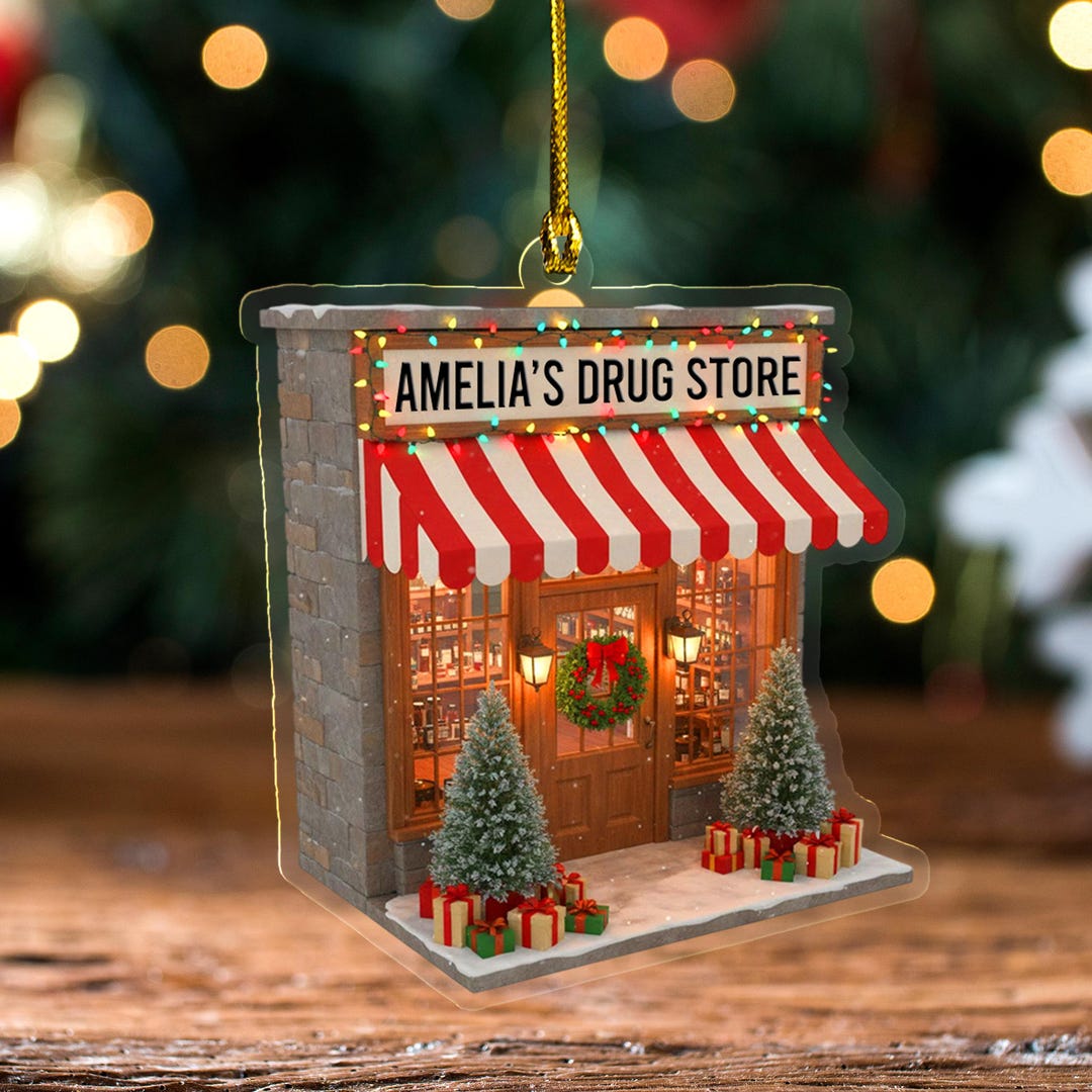 Personalized Drug Store 2D FLAT Ornament/pharmacist Christmas Ornament ...