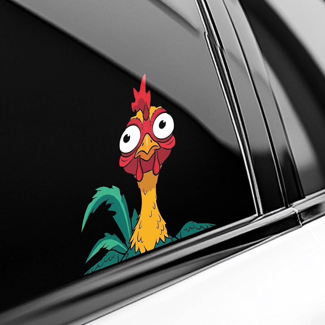 Hei Hei Peeker Sticker – Disney Moana Hei Hei Peekaboo Vinyl Decal ...