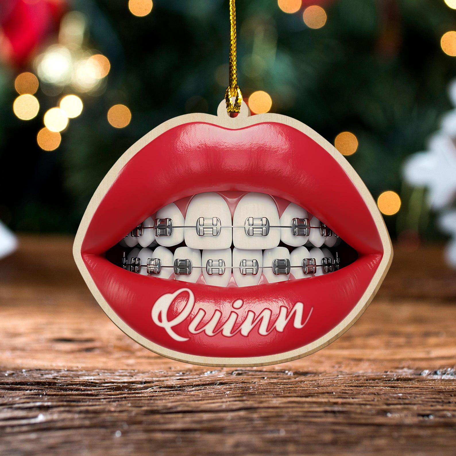 Personalized Braces Teeth Smile Christmas Ornament, Santa's Favorite ...