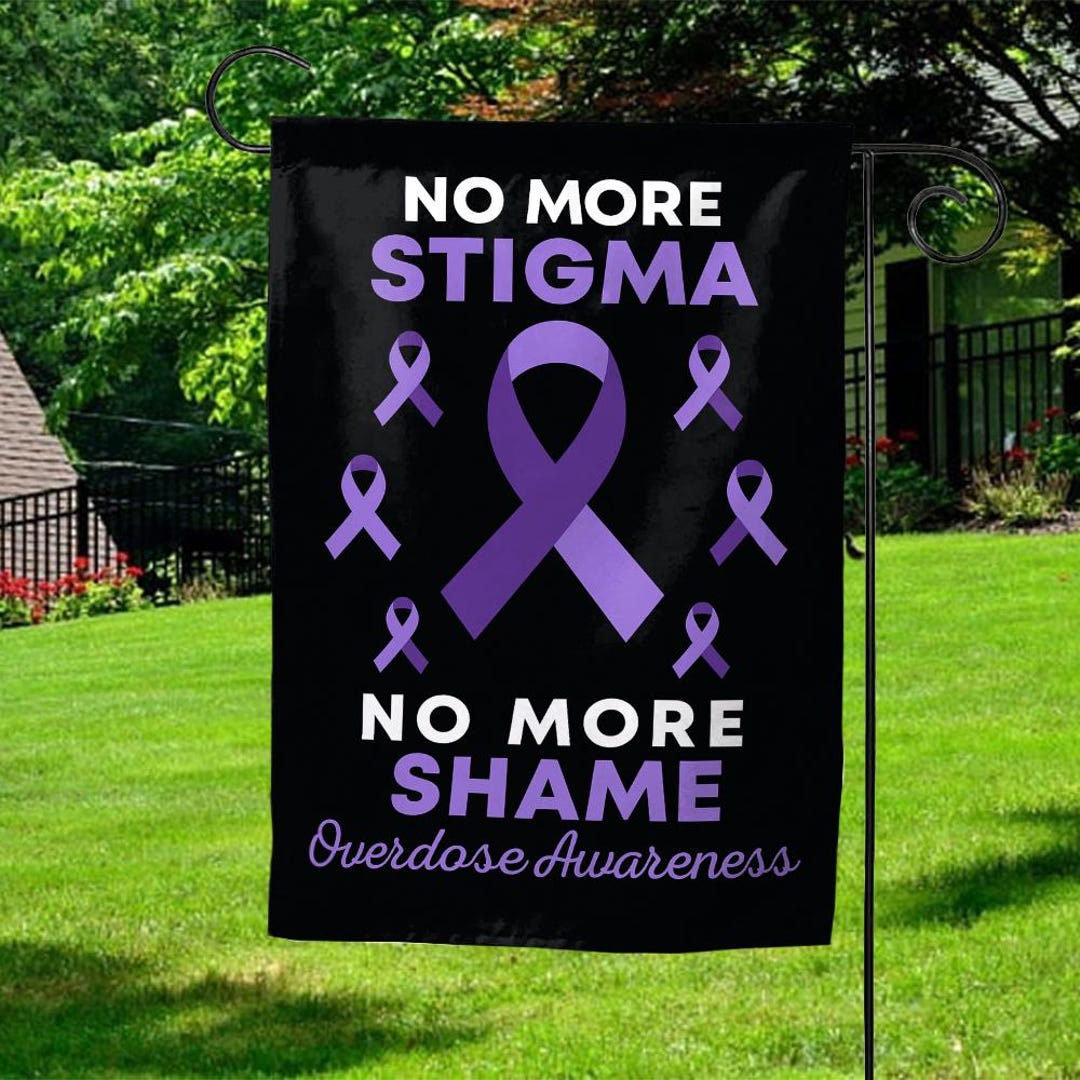 Overdose Awareness Flag, in Memory of Overdose, Overdose Ribbon Flag ...