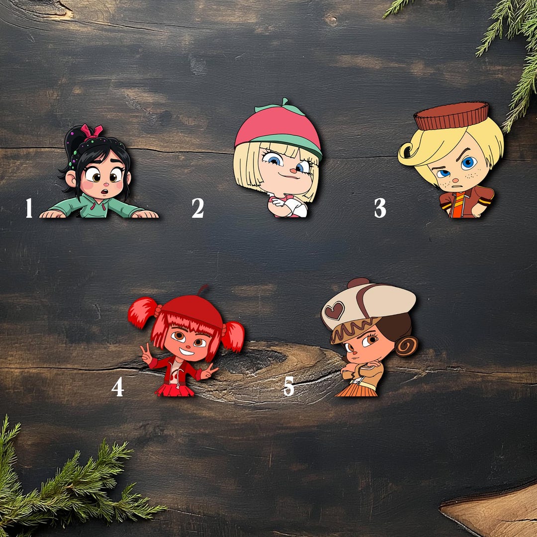 Wreck-it Ralph Peeker Peeking Car Window Decals - Cute Disney Bumper ...