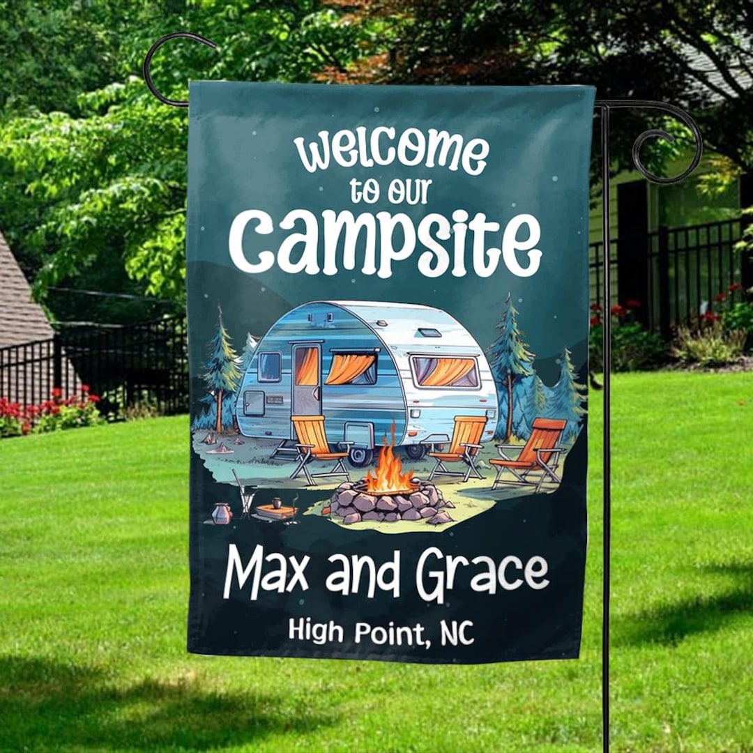 Personalized Camping Flag, Custom Garden Flag, Camping Flag, Camper ...