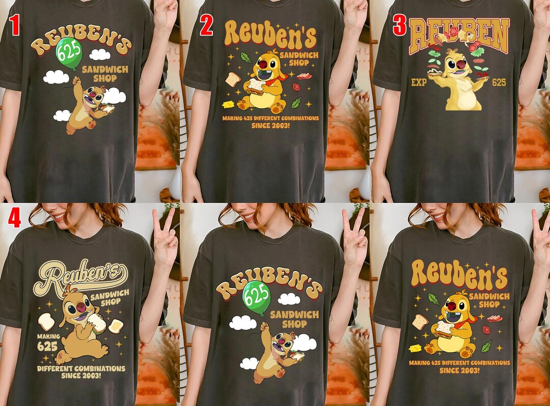 Lilo & Stitch Disney Reuben’s Sandwich Shop Shirt/reuben Experiment 625 ...