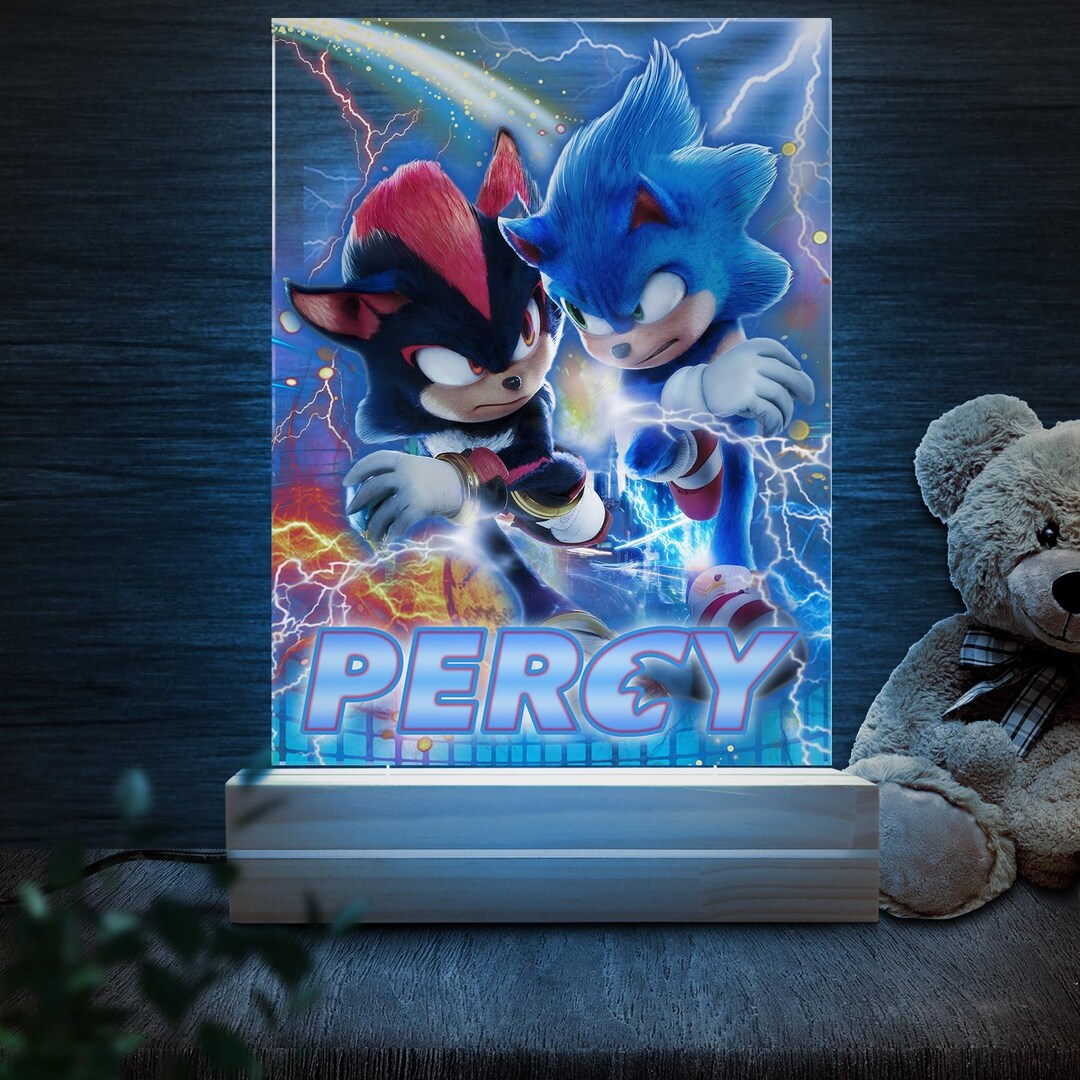 Personalized Sonic Hedgehog LED Night Light, LED Lamp, Personalized ...
