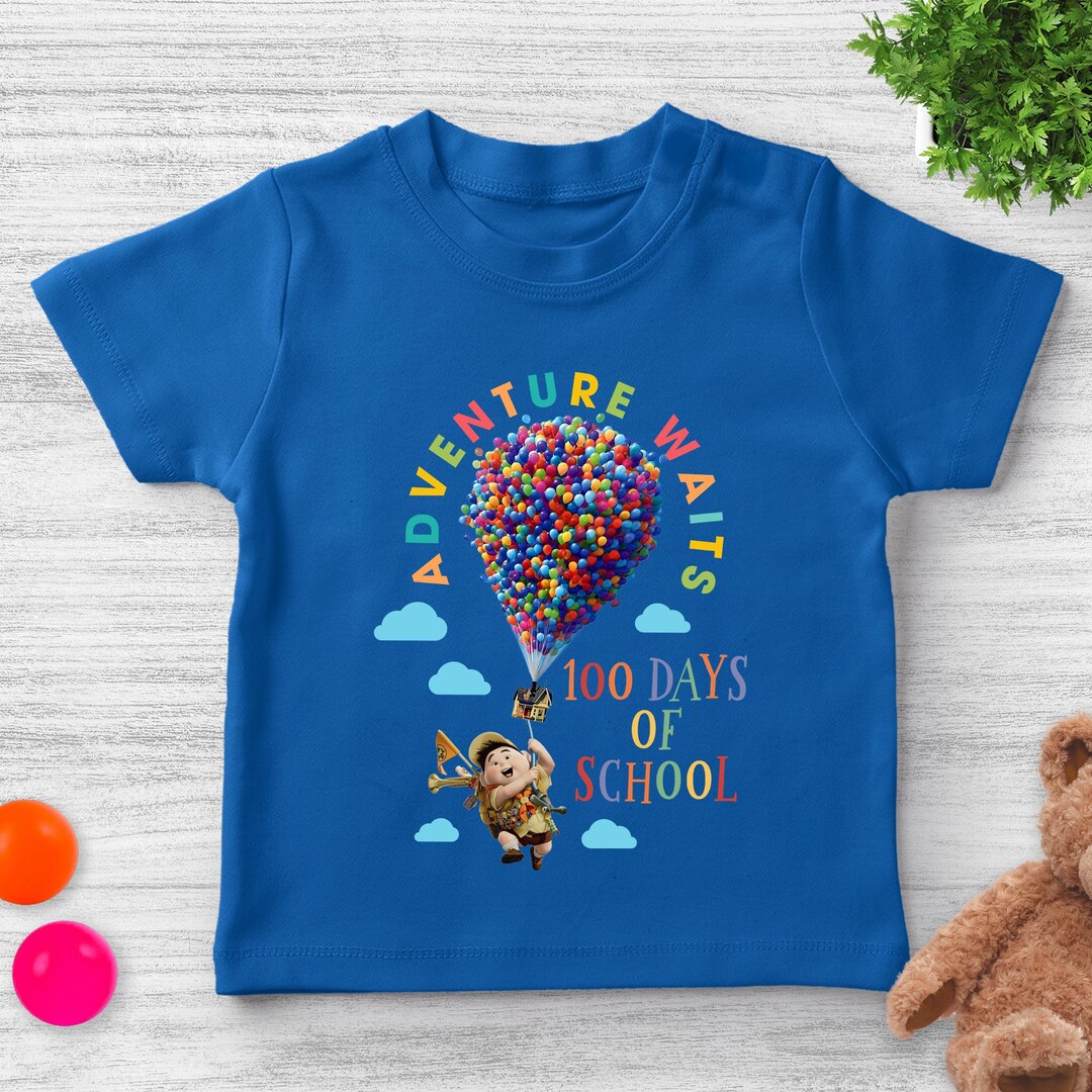 Pixar up Russell 100 Days of School Shirt/adventure Awaits 100 Days of ...