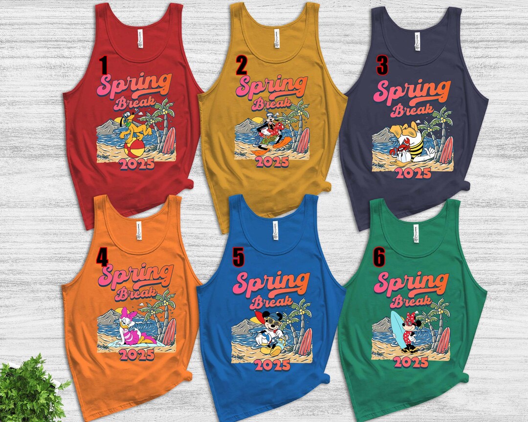 Vintage Disney Spring Break 2025 Shirt/retro Mickey and Friends Spring ...