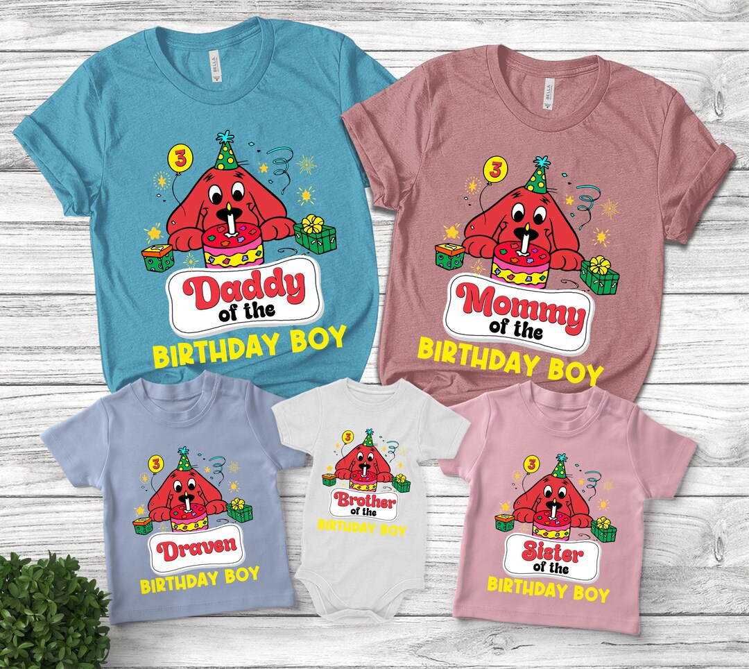 Clifford the Big Red Dog Family Birthday Shirt/red Dog Birthday Shirt ...