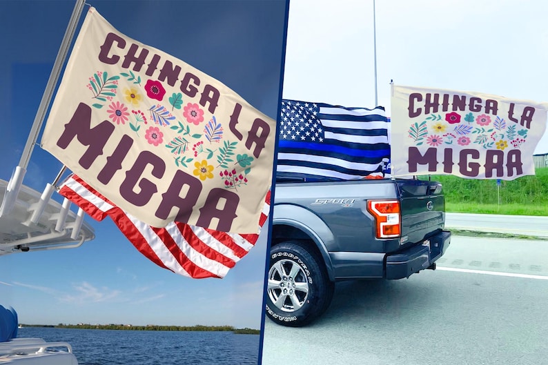 Chinga La Migra House Flag – Anti ICE Protest Flag, Pro Immigration ...