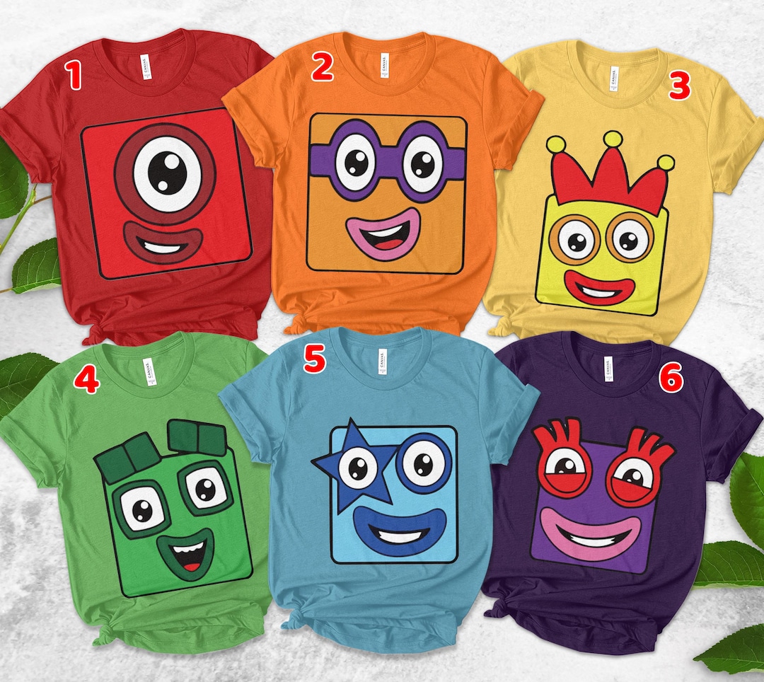 Numberblocks Birthday Shirt/personalized Numberblocks Family Birthday ...