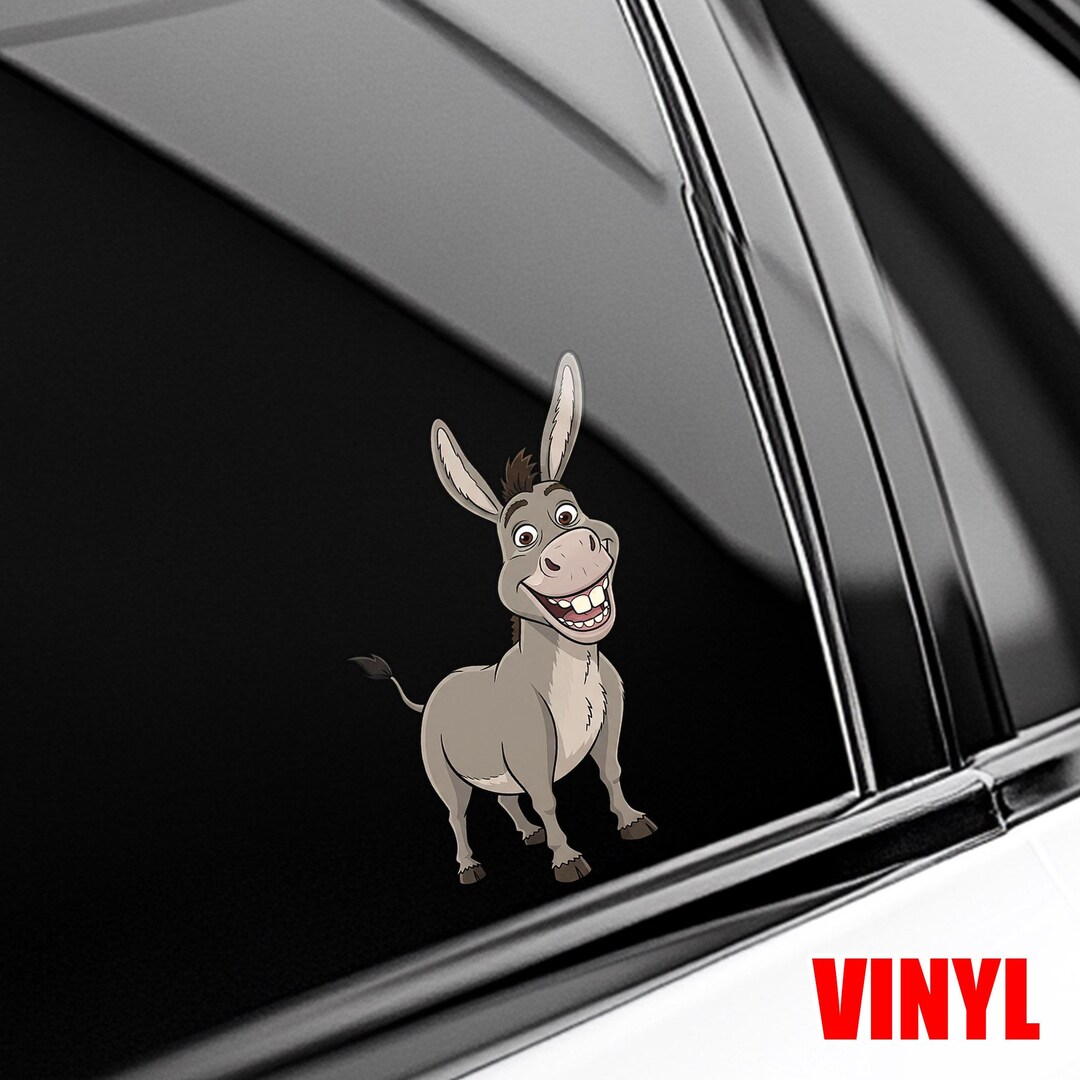 Shrek Donkey Princess Fiona Lord Farquaad Peeker Peeking Car Window ...