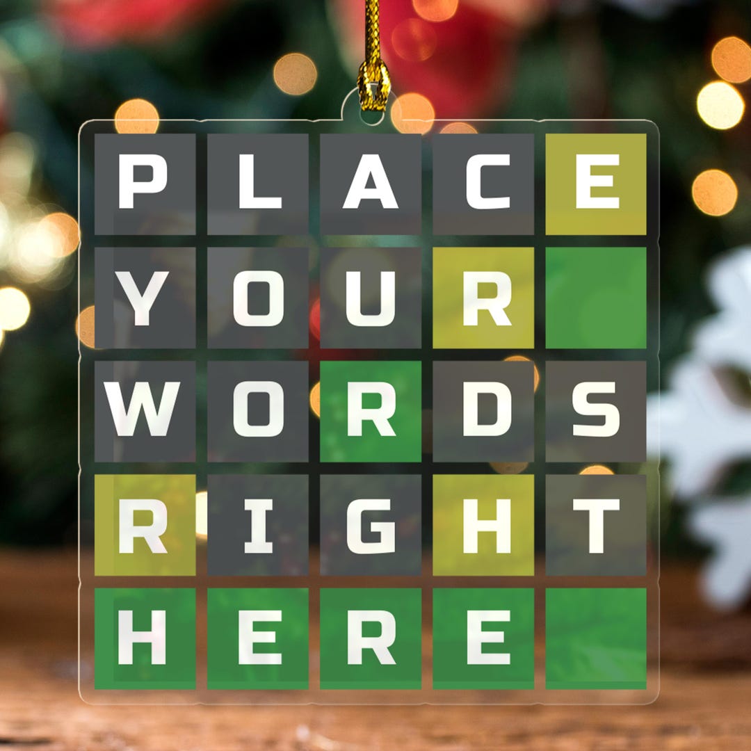 Wordle Ornament/wordle 2D Christmas Gift/funny Wordle Lover Gift 2025 ...