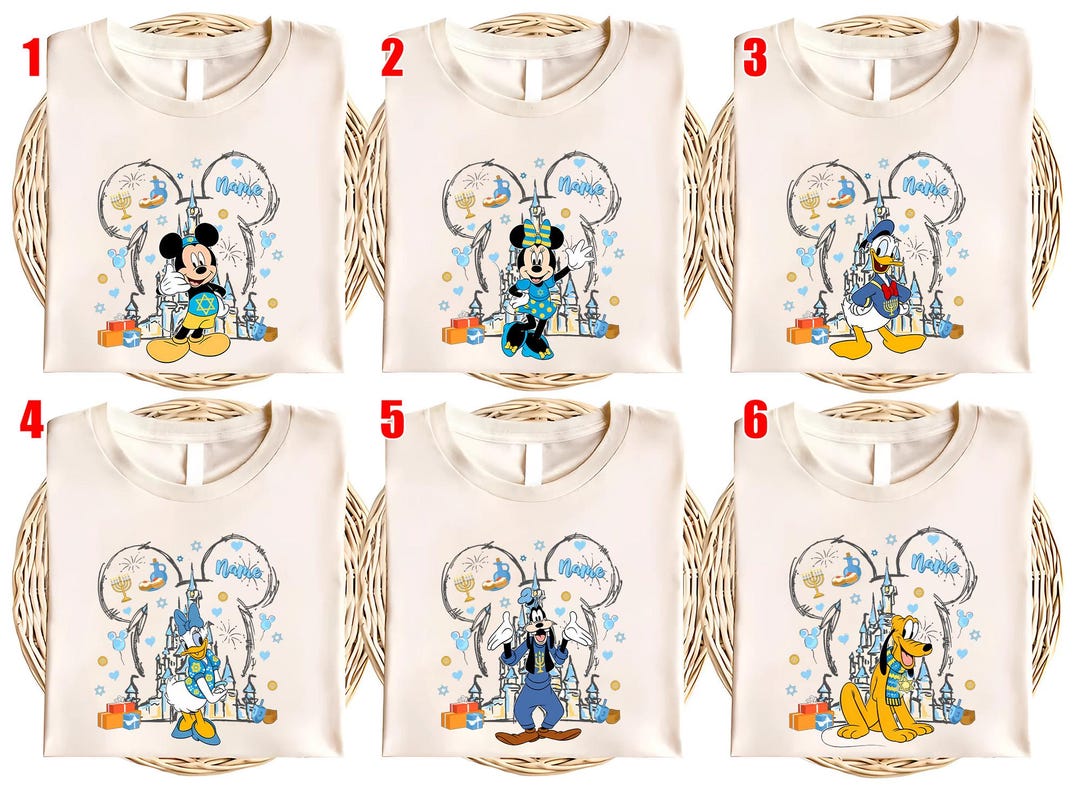 Personalized Mickey and Friends Castle Hanukkah Christmas, Jewish ...